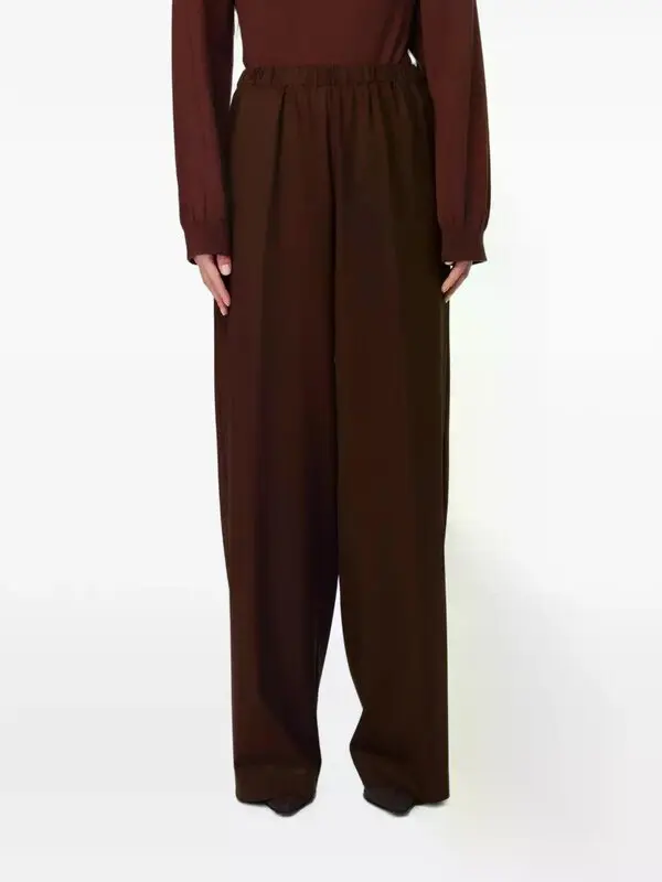 Fabiana Filippi Elasticated-waist Wide-leg Trousers - Brown