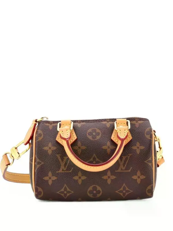 LOUIS VUITTON Speedy Bandouliere Nm Bag Monogram Canvas Nano Crossbody Bag - Brown