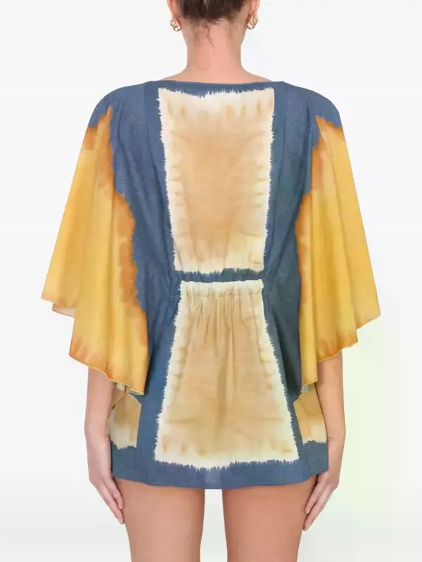 Alberta Ferretti Tie-dye Print Kaftan
