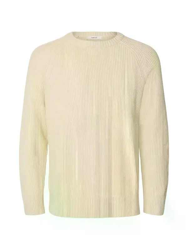 SELECTED Ribbed-knit Raglan-sleeve Sweater