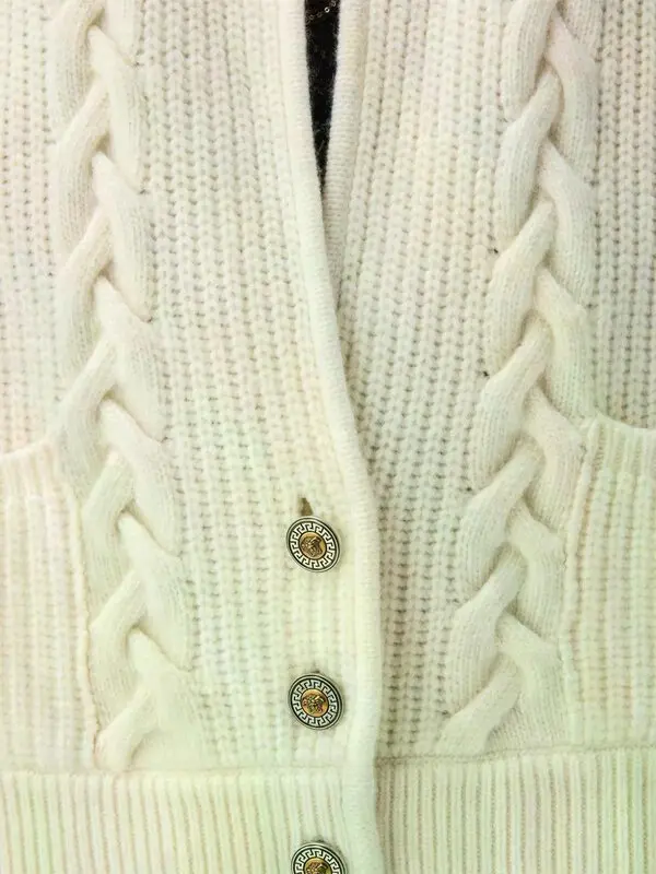 Versace Wool & Cashmere Cable-knit Cardigan
