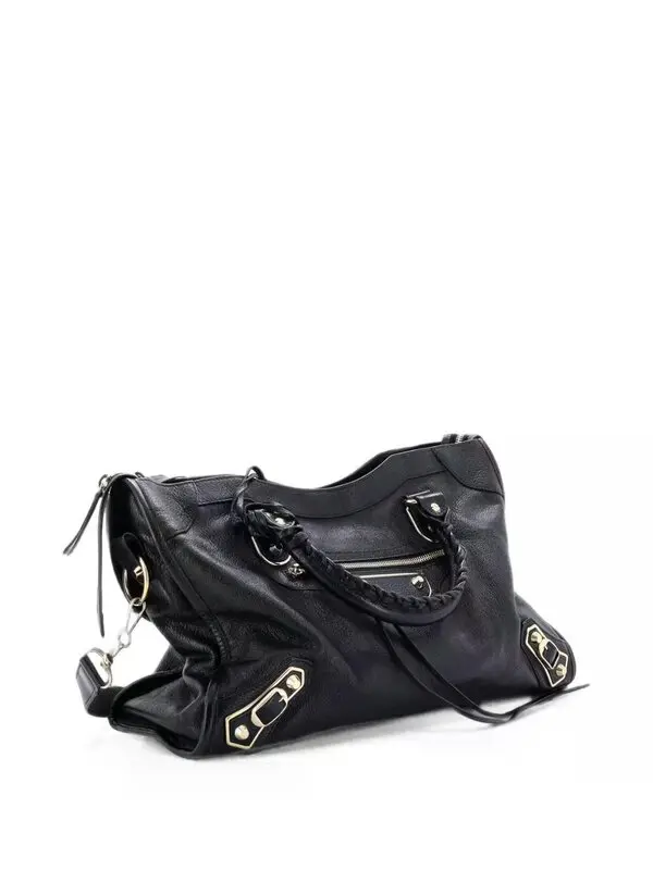Balenciaga City Classic Metallic Edge Bag Leather Medium Satchel