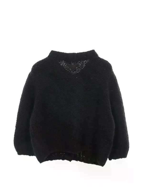 Prada 2010s Knitted No-collar Jacket - Black
