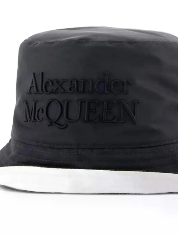 Alexander McQueen Embossed Bucket Hat - Black