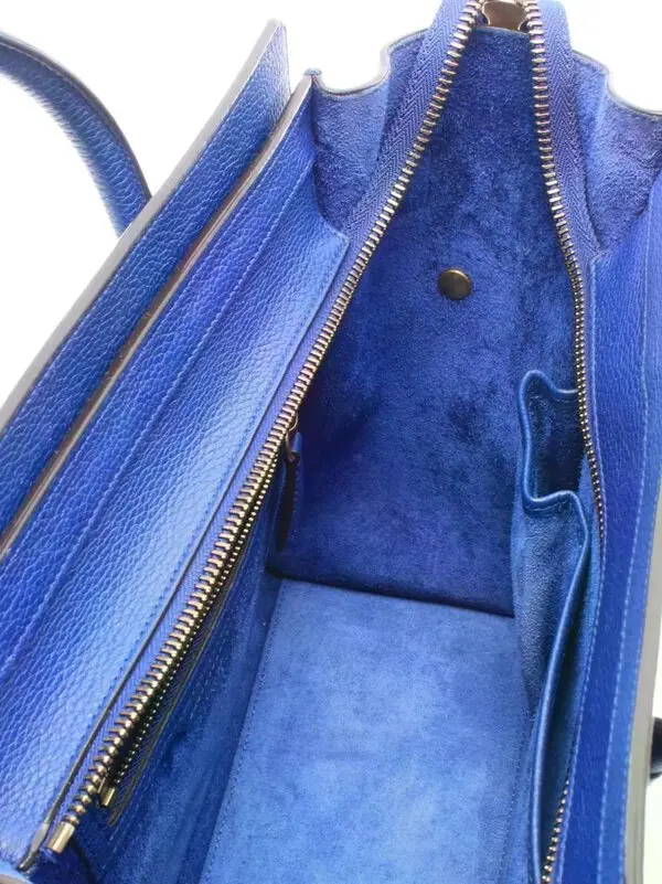 Celine 2010s Xs Luggage Micro Shopper Tote Bag - Blue