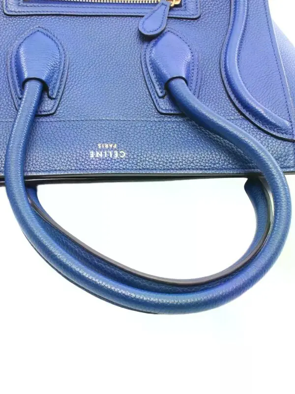 Celine 2010s Xs Luggage Micro Shopper Tote Bag - Blue
