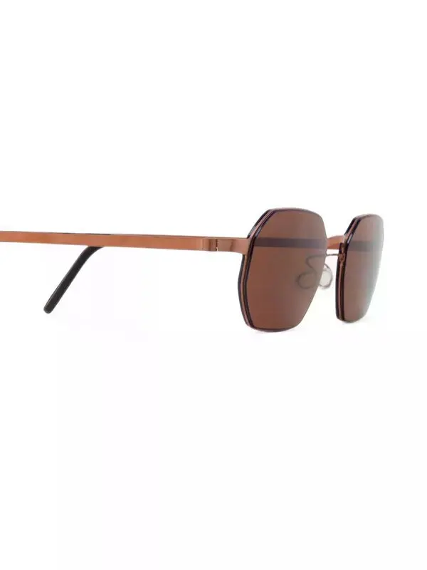 LINDBERG Geometric-frame Titanium Sunglasses