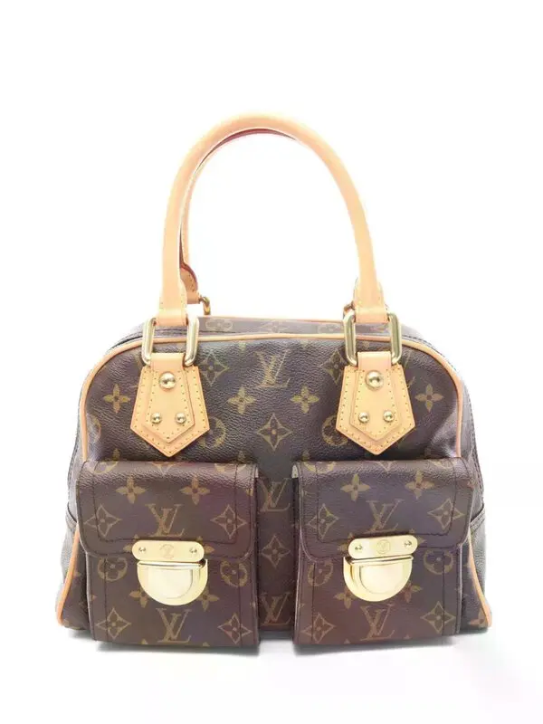 LOUIS VUITTON 2007 Manhattan Pm Monogram Handbag - Brown