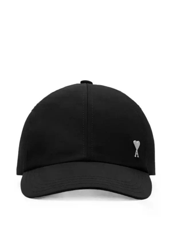 AMI Paris Nylon And Cotton Cap With De Coeur Stud