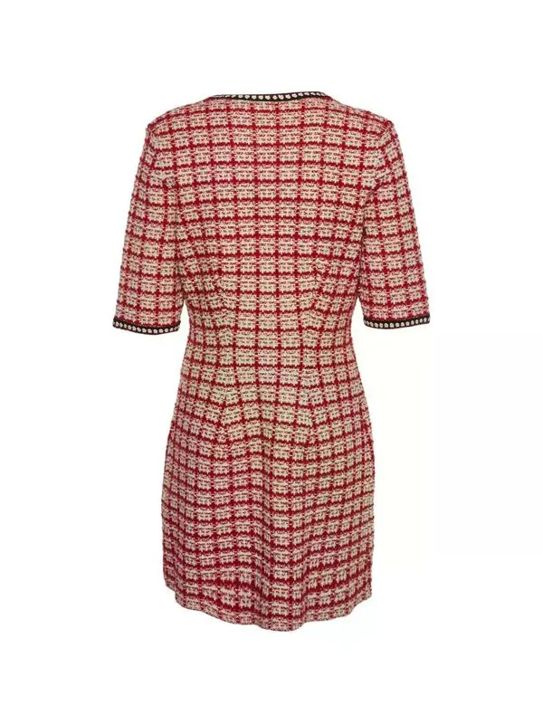Maje Retalo Checked-pattern Mini Dress