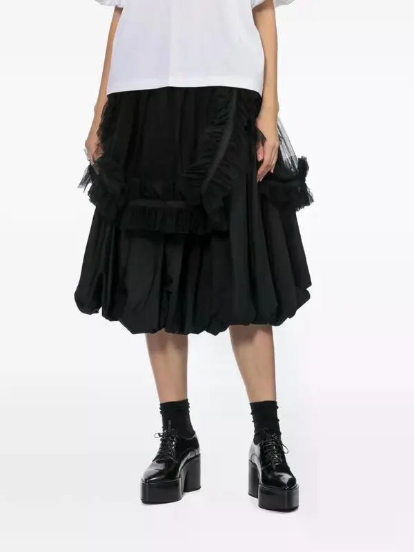 Noir Kei Ninomiya Ruffled Midi Skirt