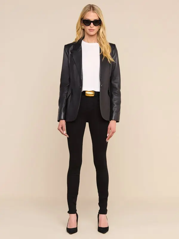 L'Agence Chamberlain Leather Blazer