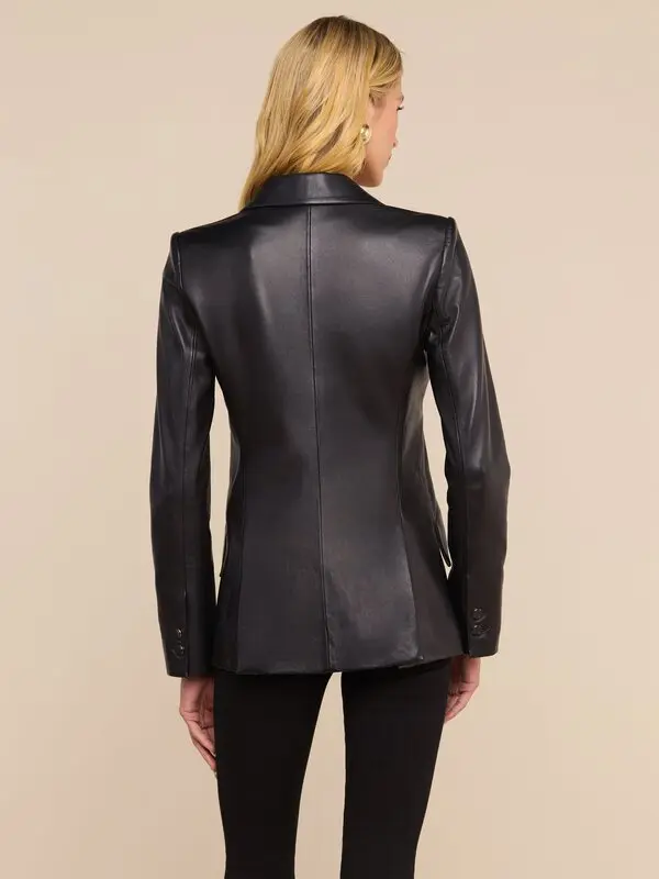 L'Agence Chamberlain Leather Blazer