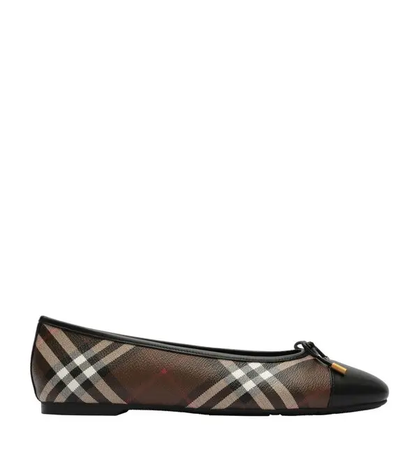 Burberry Check Canvas Highgate Ballet Flats