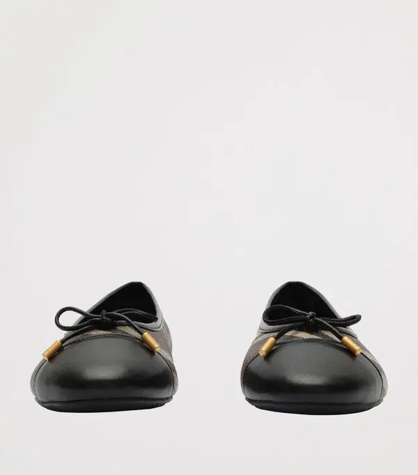 Burberry Check Canvas Highgate Ballet Flats