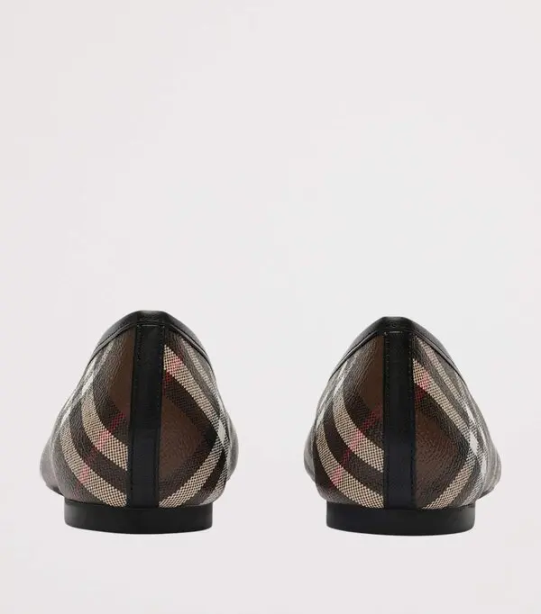 Burberry Check Canvas Highgate Ballet Flats