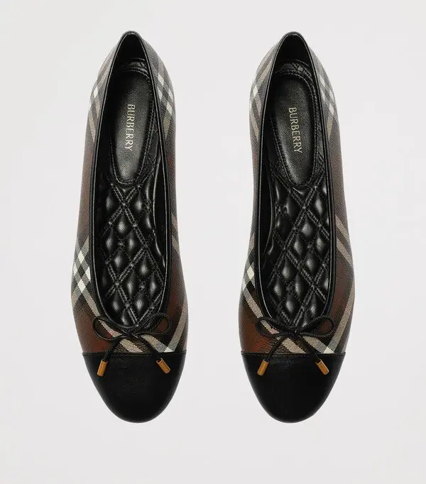 Burberry Check Canvas Highgate Ballet Flats
