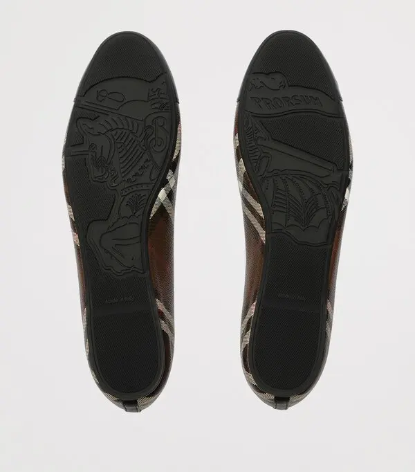 Burberry Check Canvas Highgate Ballet Flats