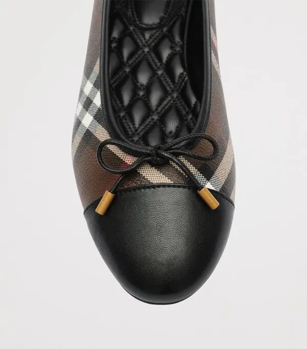 Burberry Check Canvas Highgate Ballet Flats
