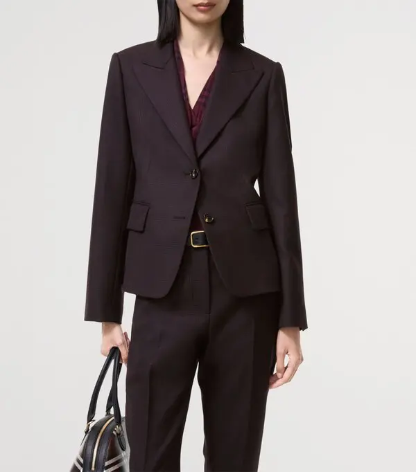 Burberry Wool Check Blazer