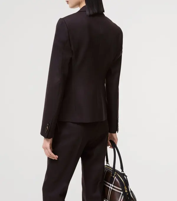 Burberry Wool Check Blazer