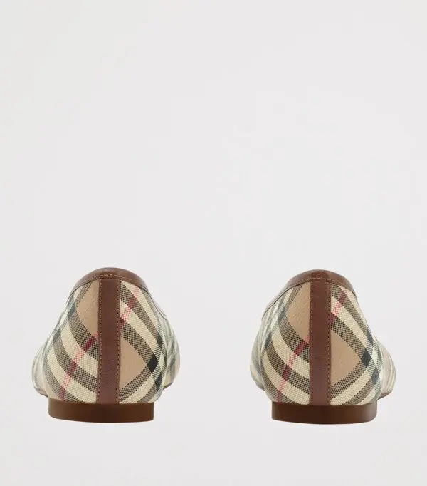 Burberry Check Canvas Highgate Ballet Flats