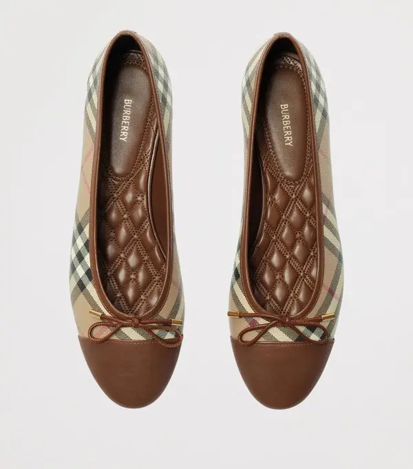Burberry Check Canvas Highgate Ballet Flats