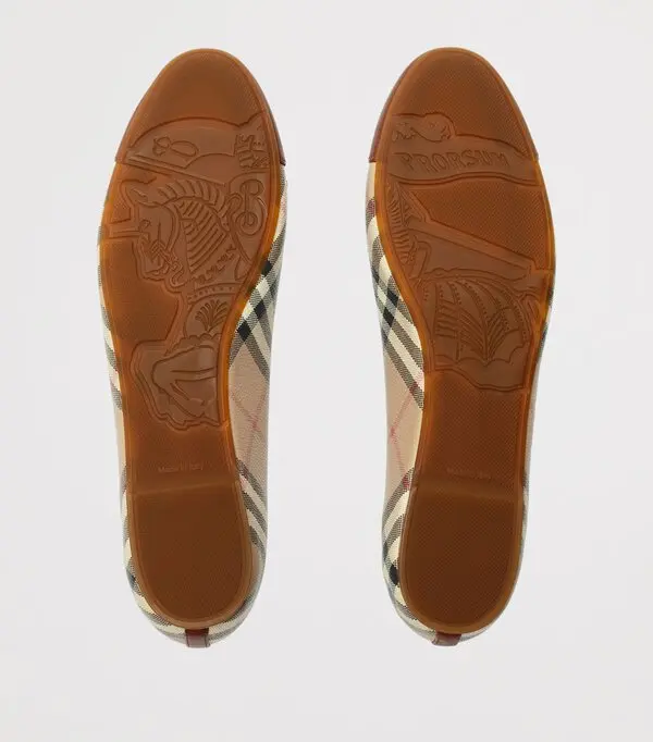 Burberry Check Canvas Highgate Ballet Flats