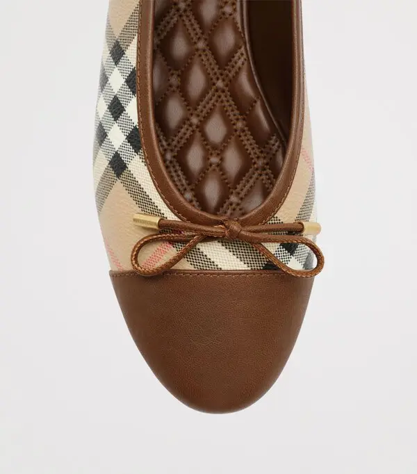 Burberry Check Canvas Highgate Ballet Flats