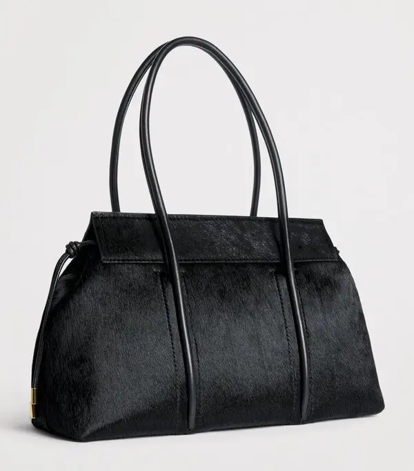 Harrods Medium Calf Hair Marcie Shoulder Bag