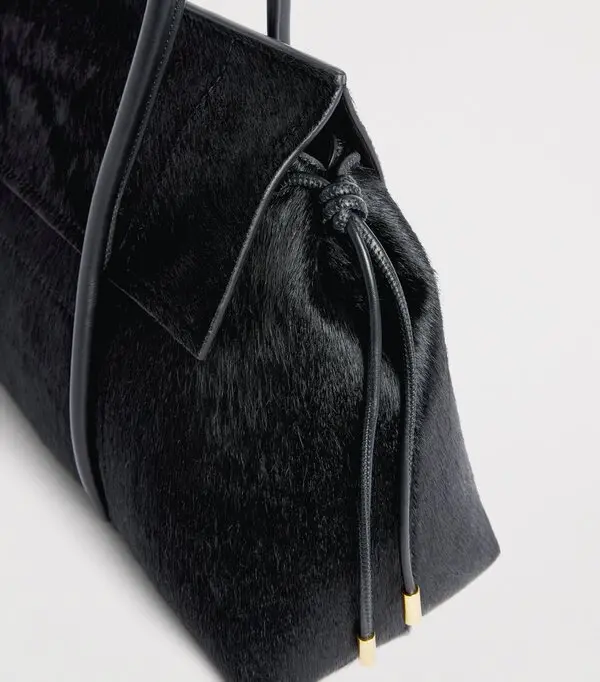 Harrods Medium Calf Hair Marcie Shoulder Bag