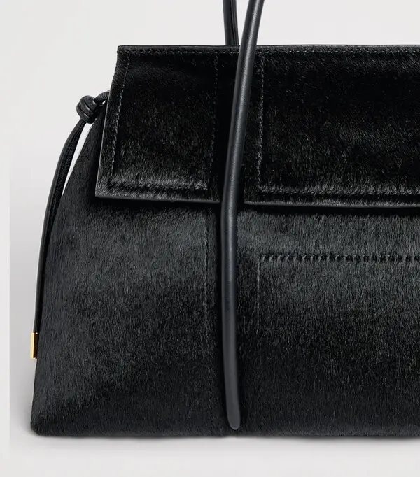 Harrods Medium Calf Hair Marcie Shoulder Bag