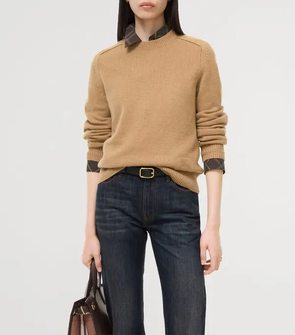 Burberry Cashmere-blend Embroidered-ekd Sweater