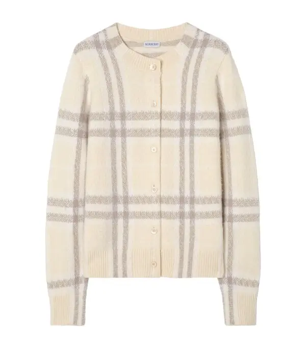 Burberry Cashmere Check Cardigan