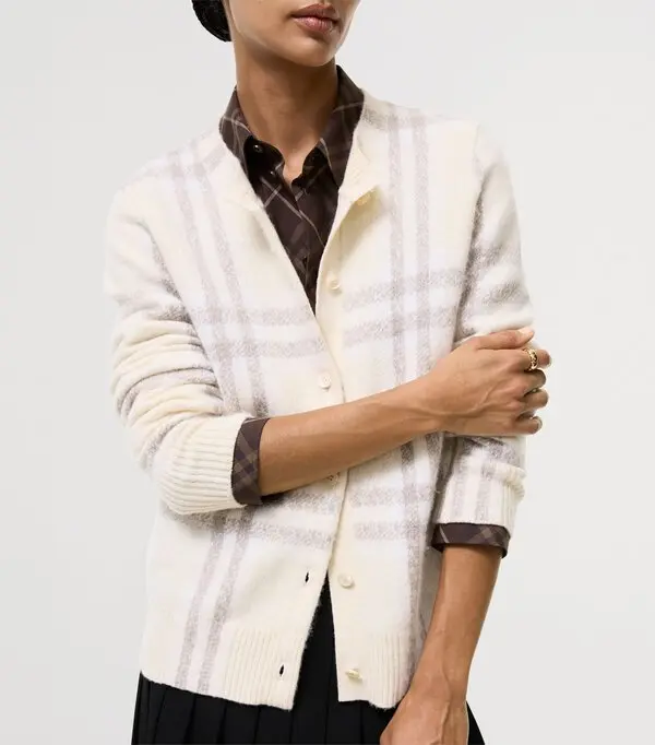 Burberry Cashmere Check Cardigan