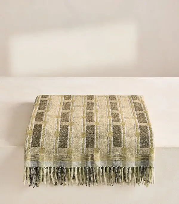 SOHO HOME Wool-silk Bordain Throw