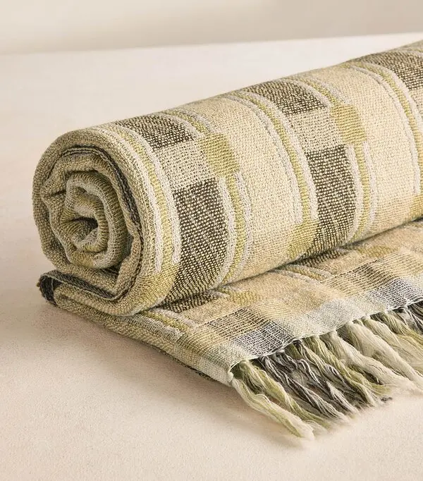 SOHO HOME Wool-silk Bordain Throw