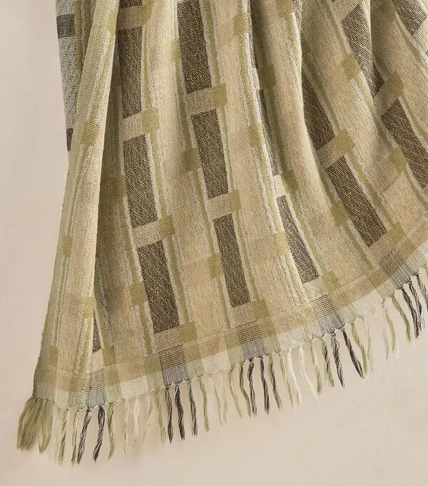 SOHO HOME Wool-silk Bordain Throw