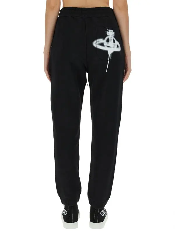 VIVIENNE WESTWOOD Jogging Pants With Spray Print Orb