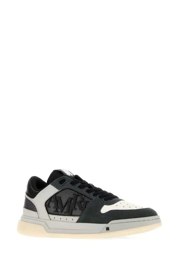 Amiri Two-tone Leather And Fabric Classic Low Sneakers