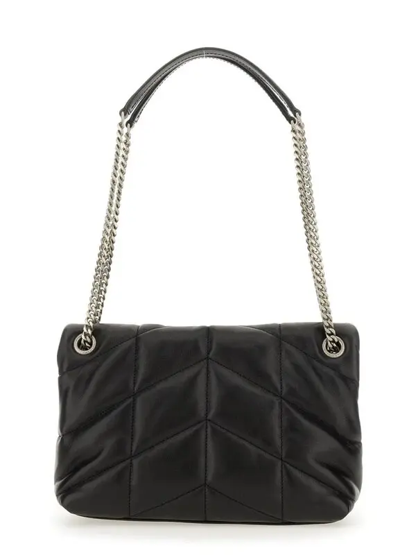 Saint Laurent Loulou Puffer Bag Small - Black