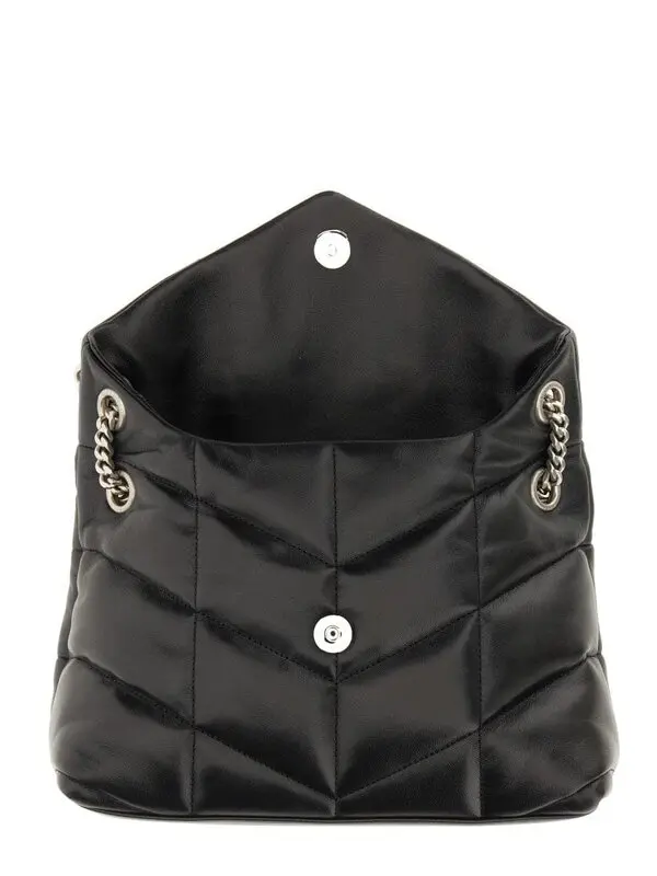 Saint Laurent Loulou Puffer Bag Small - Black