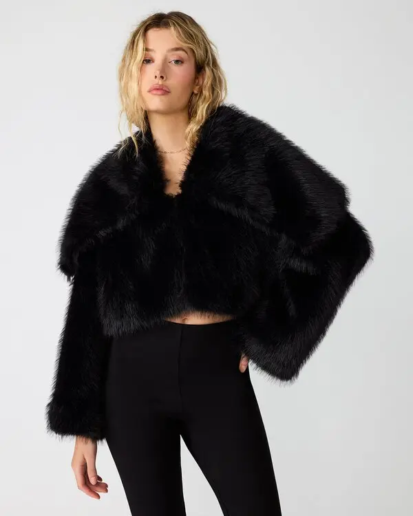Steve Madden Amallia Coat Cropped Jackets & Coats