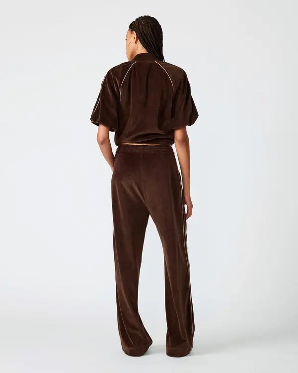 Steve Madden Velour Track Pant Wide Leg Sets