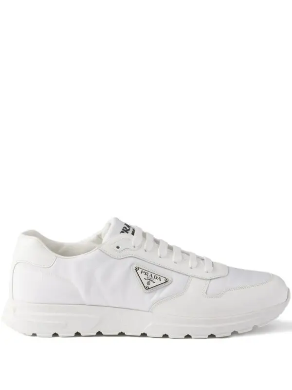 Prada Prax 01 Sneakers In Re-nylon And Brushed Leather - White