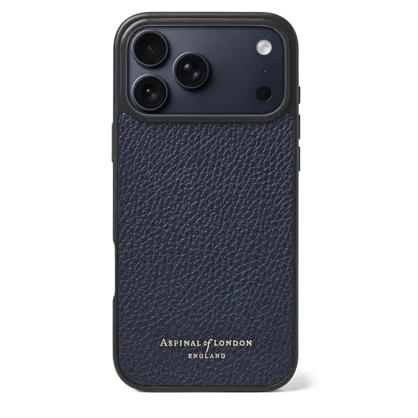 ASPINAL OF LONDON Iphone 18 Pro Max Case In Pebble - Navy