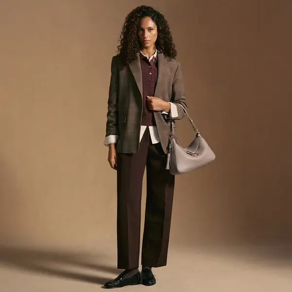 ASPINAL OF LONDON Bella Hobo In Moleskin Milled Pebble - Neutral