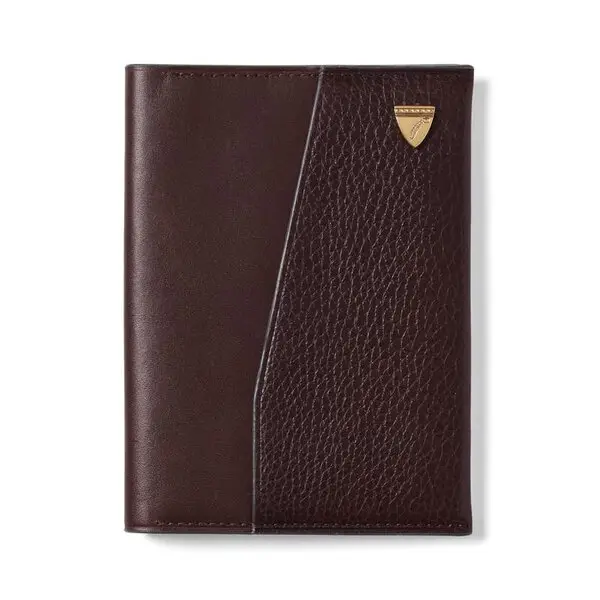 ASPINAL OF LONDON Heritage Passport Cover In Conker Pebble - Brown