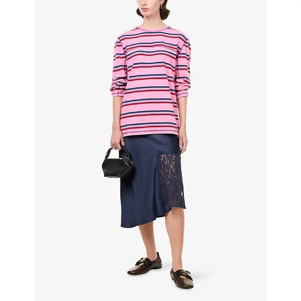 DAMSON MADDER Samara Striped Boxy Cotton Top