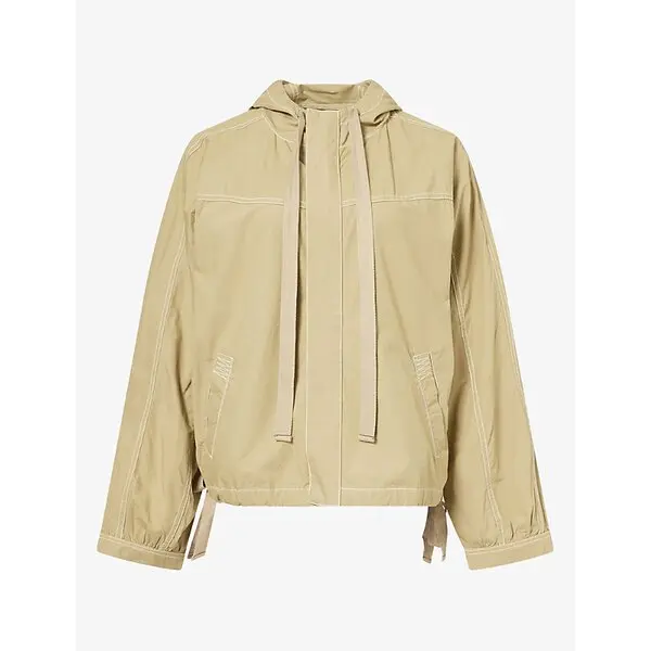 DAMSON MADDER Blake Hooded Cotton Poplin Jacket - Sage